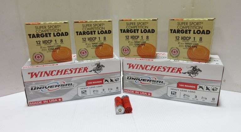 (300) Rounds of 12-Gauge Shot Shells: 200- Winchester Heavy Lead, and ...