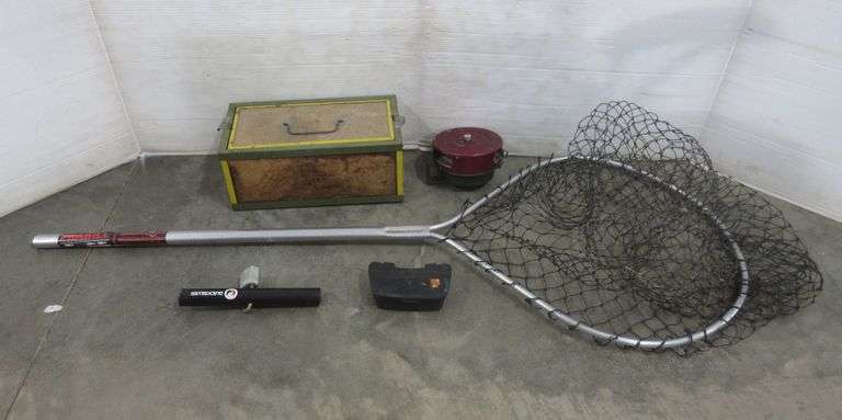 Large Fishing Net with Outboard Motor Lock, Worm Box, and More ...
