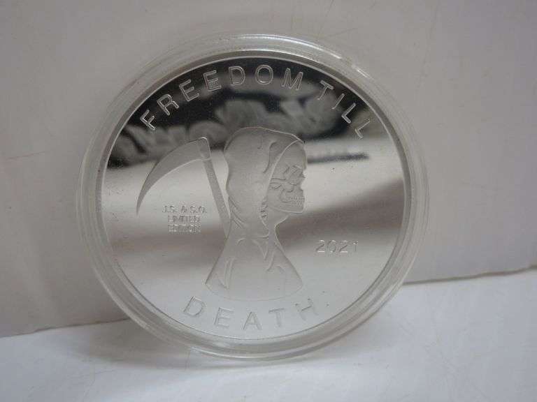 Large Limited Edition "Freedom Till Death" Coin, Not Legal Tender ...