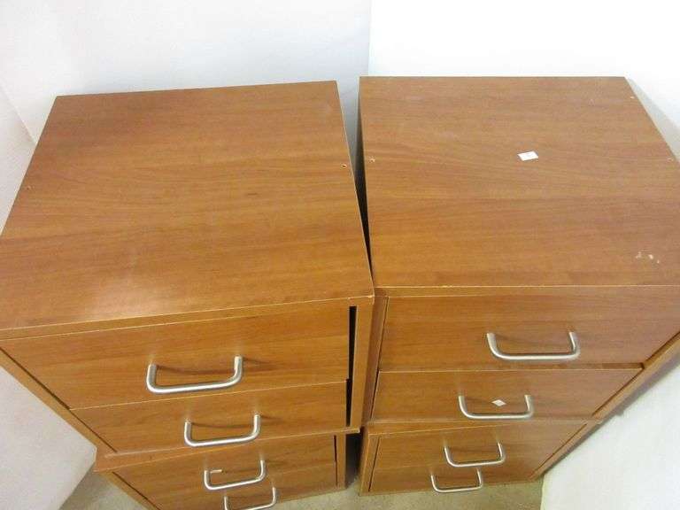 (4) Two-Drawer Stacking Cabinets - Albrecht Auction Service