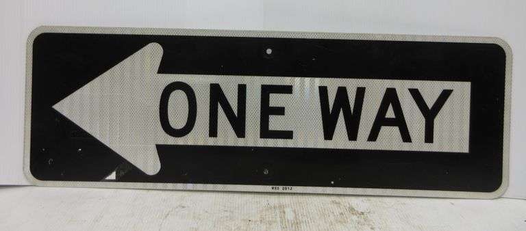 "One-Way" Sign - Albrecht Auction Service