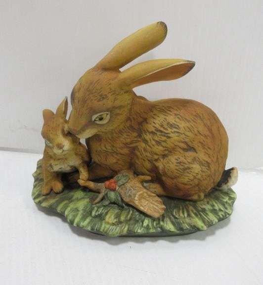 Vintage 1970s Homco Porcelain Masterpiece Rabbits - Albrecht Auction ...