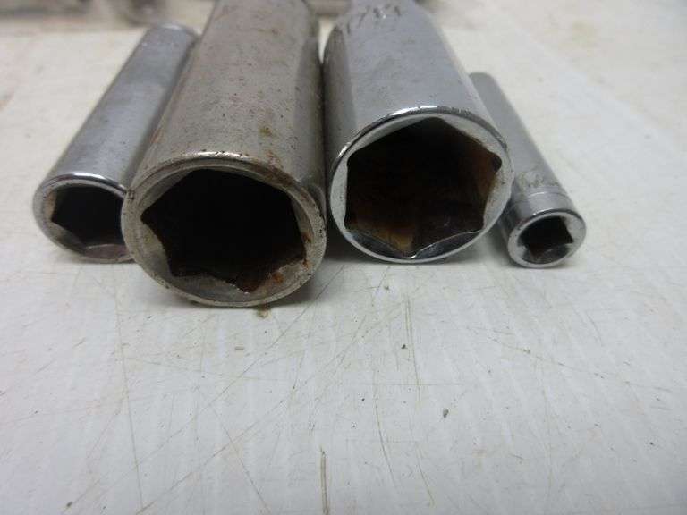 (24) Deep Well Sockets, All Different Brands and Sizes: Craftsman, S-K ...