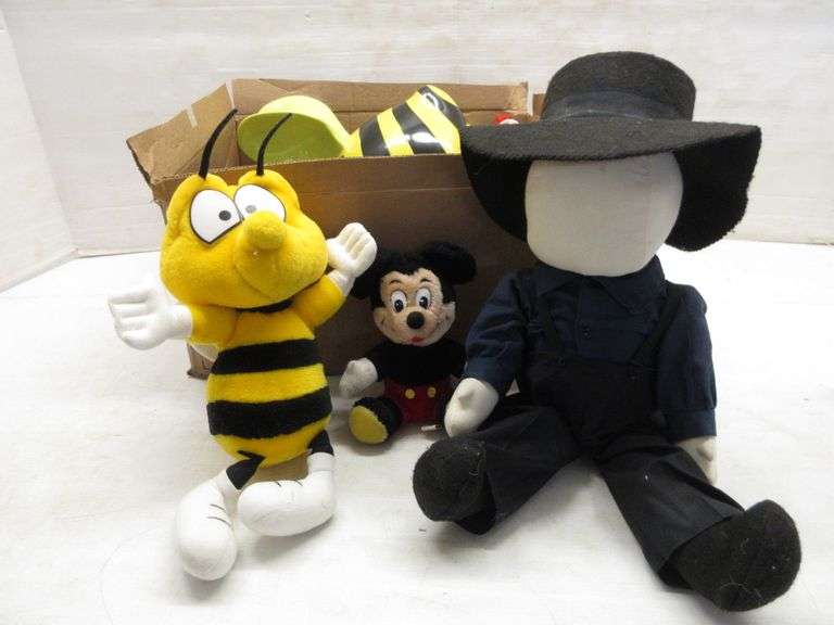 Amish Couple Dolls, Faceless, 17"; 1960s Jestia Tke No. 725 Hillbilly ...