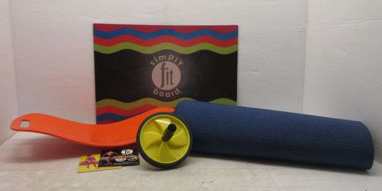 Simply Fit Board, Mat, (2) DVDs, Ab Roller, and Yoga Mat - Albrecht ...