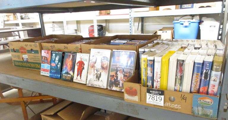 (4) Boxes of Assorted VHS Tapes in Original Cases - Albrecht Auction ...