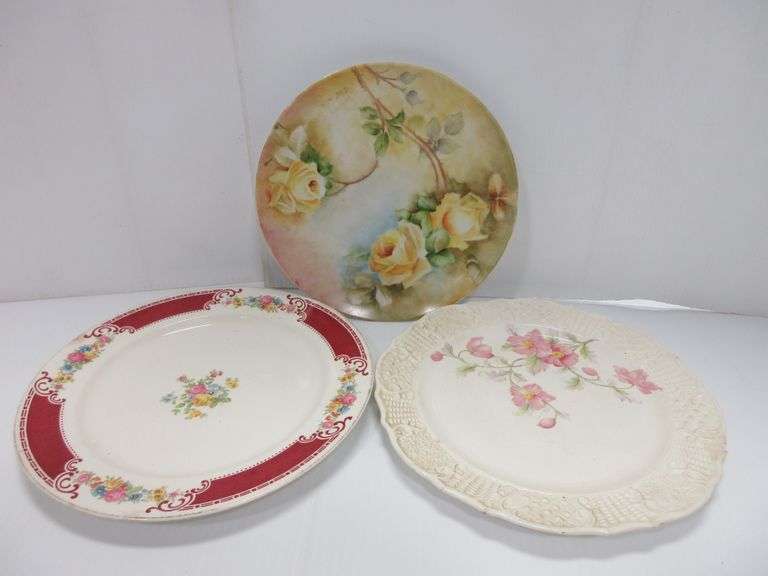 Washington Colonial Plate with Textured Basket Weave Border and Cherry ...