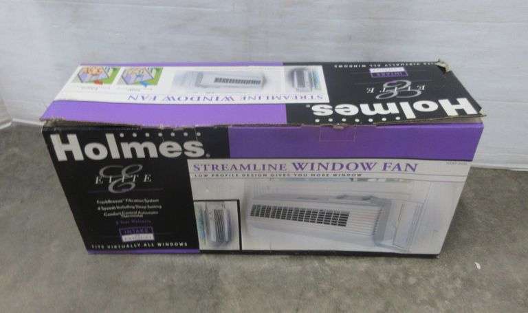 Holmes Window Streamline Fan, Low Profile Four-Speed, Auto Thermostat ...