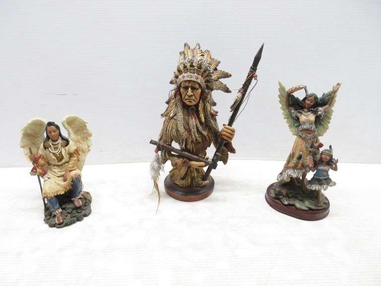 (3) Indian Statues - Albrecht Auction Service