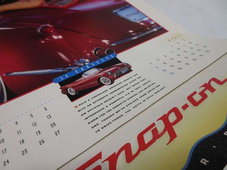 1992 and 1993 Snap-On Calendars, and Snap-On Socks in Original Package ...