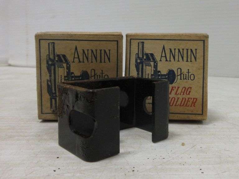 (2) Annin Auto Flag Holders in Original Boxes - Albrecht Auction Service