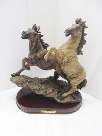 Two Horse Statue, American Farm Collection - Albrecht Auction Service