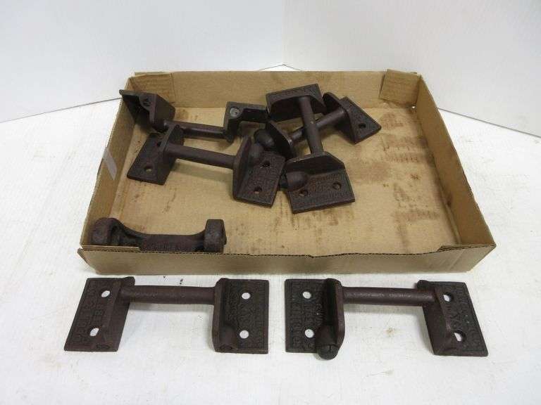 (7) Antique Heavy Duty Hinges, Dated June 1889-1890 - Albrecht Auction ...