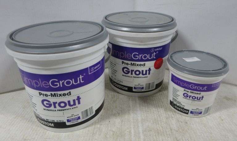 (3) Simple Grout Pre-Mixed Grout, Bright White in Color, Includes: 2 ...