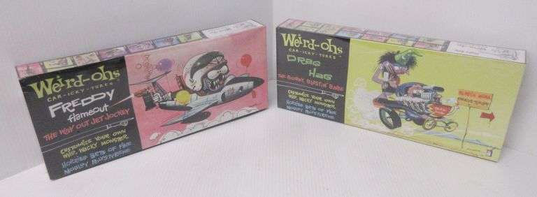 (2) Collectors Hawk Weird OHS Model Kits: 1- Drag Hag, and 1- Freddy ...