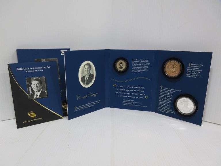 2016 Ronald Reagan Coin and Chronicles Set with $1 Reverse Proof Coin ...