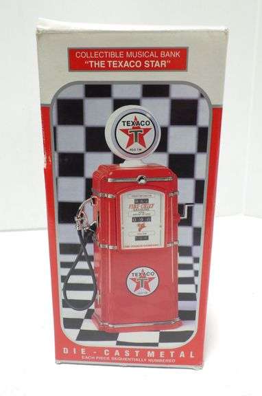 Texaco die-cast metal, "The Texaco Star", gas pump collectible music ...