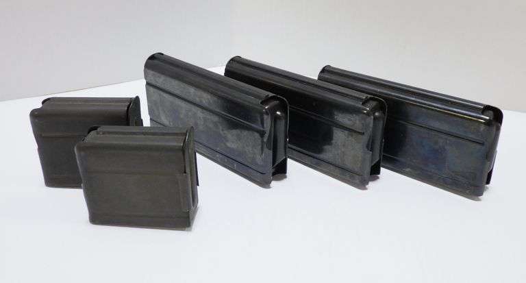 M-I Carbine Clips, includes: Three- (15) Rounds; Two-(5) Rounds ...