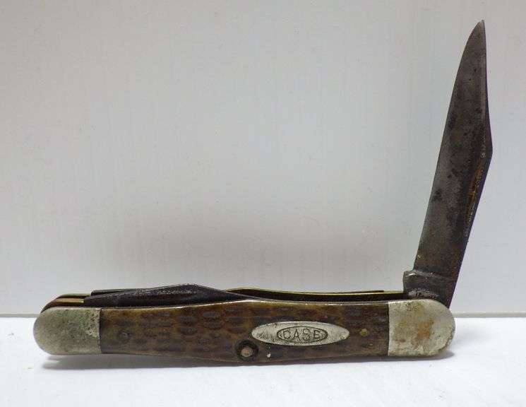 Case folding knife, 5 3/4" closed, smallest blade broken - Albrecht ...