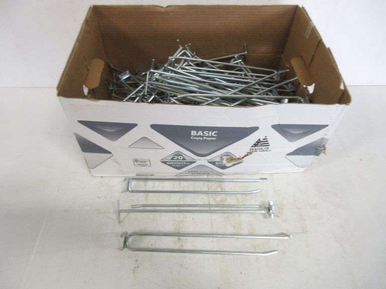 (68) Metal wire rack hooks, 10"L, good - Albrecht Auction Service