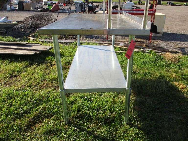 Stainless steel restaurant work table with bottom shelf and 2-Tier ...