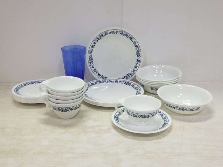 (25) Pieces of Corelle ware, old town blue pattern, includes: 5- Bowls ...