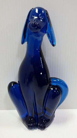 Viking glass epic line bluenique dog and cat figurines, 8"H, in ...