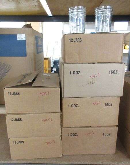 (7) Cases of canning jars, includes: Three- 16 oz. and Four- Jelly Jars ...