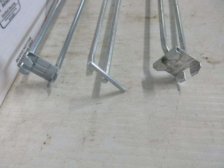 (68) Metal wire rack hooks, 10"L, good - Albrecht Auction Service