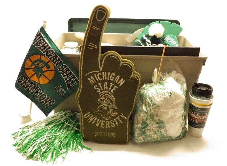 Assorted Michigan State Items, have wear - Albrecht Auction Service