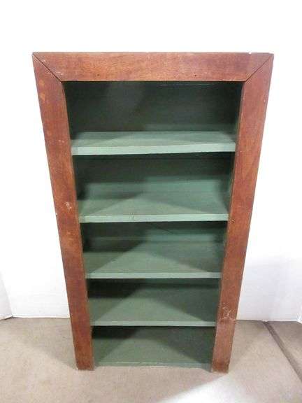 Primitive looking bookcase, 22"W x 8 3/4"D x 42"H - Albrecht Auction ...