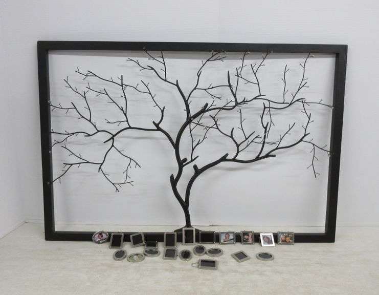 Hallmark Photo Tree of Life frame, iron with 21 pewter photo frames ...