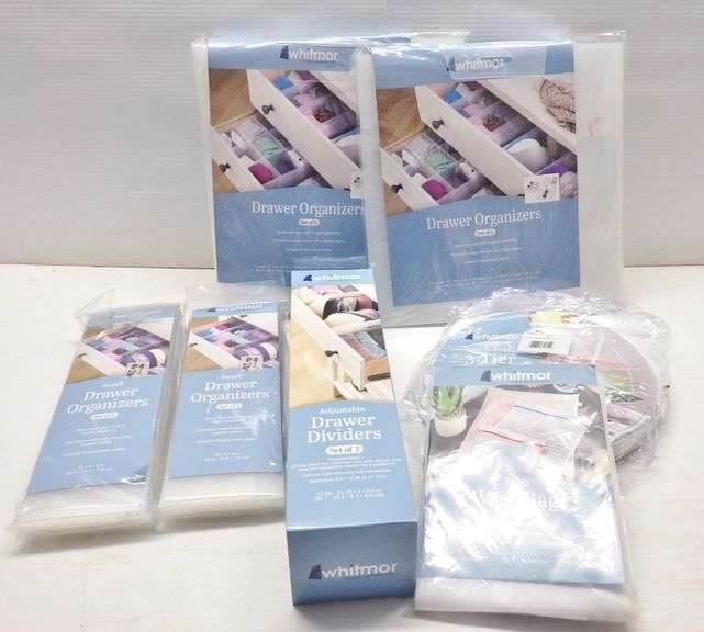 Whitmor closet and dresser organizing kit, includes: (2) Sets of 6 ...