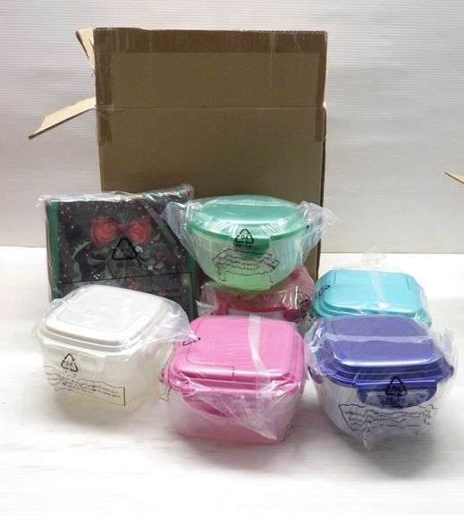 (6) Lock and Lock Brand, multi-shape food storage tupperware style ...