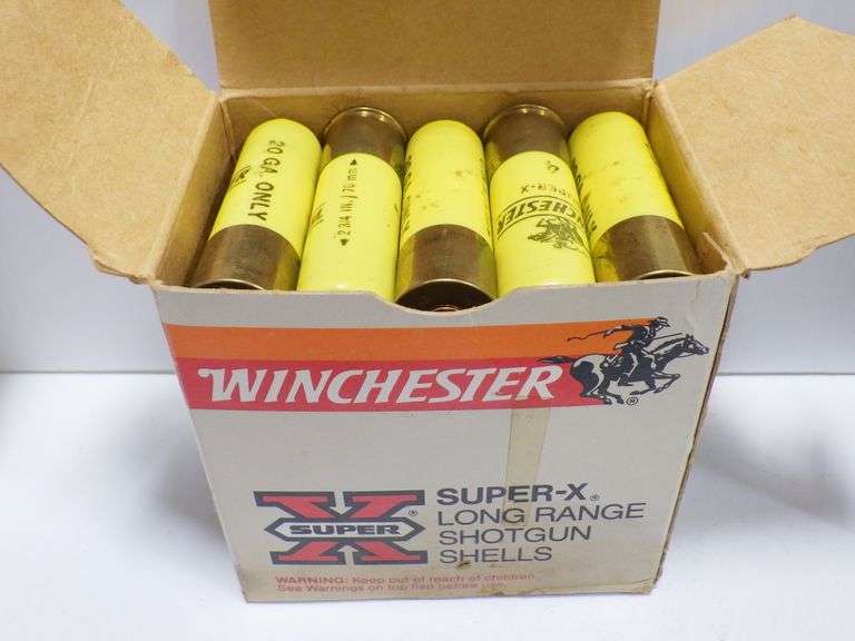 Shotgun shells and boxes, include: (9) Rounds of Peters 16-gauge; (50 ...