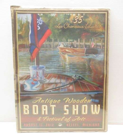 Les Cheneaux Islands, antique wooden boat show poster, 18"W x 25"H ...