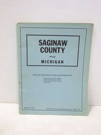 Vintage Saginaw County Michigan Official Farm plat map book with ...