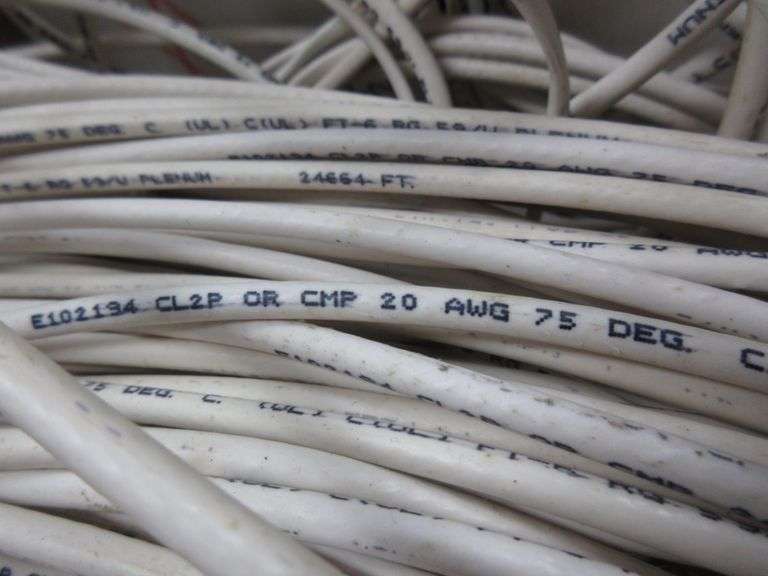 Box of plenum wire and other wire, includes: E102194 CLIP or CMP 20-awg ...