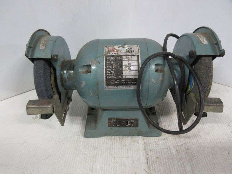 6" Bench grinder, 3/4 HP, used - Albrecht Auction Service