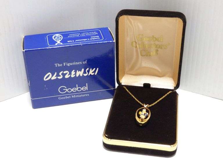 Goebel miniature Olszewski original necklace, 24"L, NIP, Except where specifically noted ...