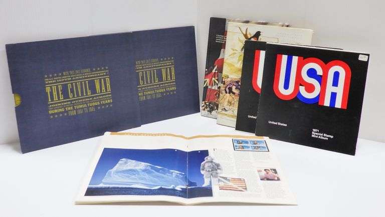 Commemorative USPS items, include: (2) Civil War folios, each with 12 ...