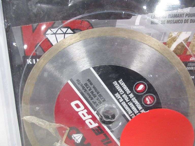 KD tile pro 7" diamond blade - Albrecht Auction Service