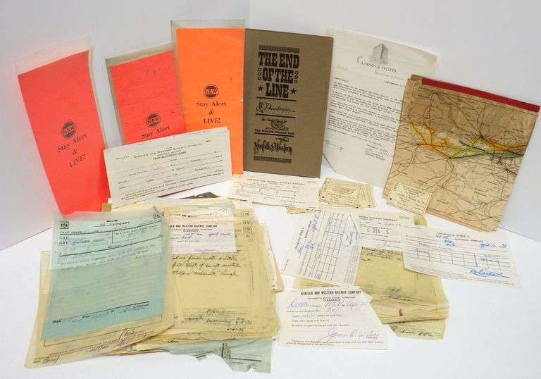Older Norfolk & Western Railroad paperwork and collectibles - Albrecht ...