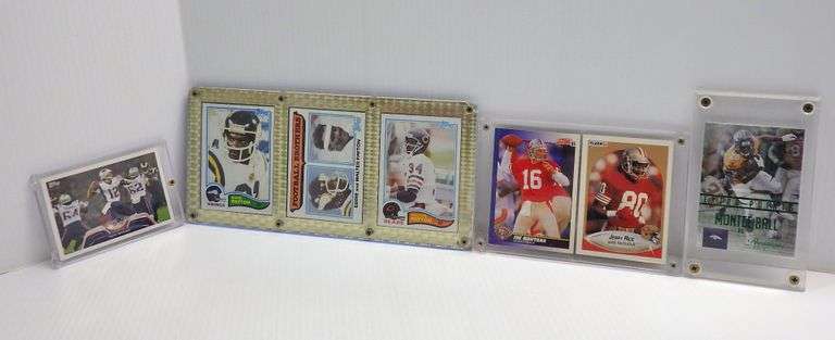 NFL cards in screw down cases, includes: Tom Brady, Montee Ball, Joe ...