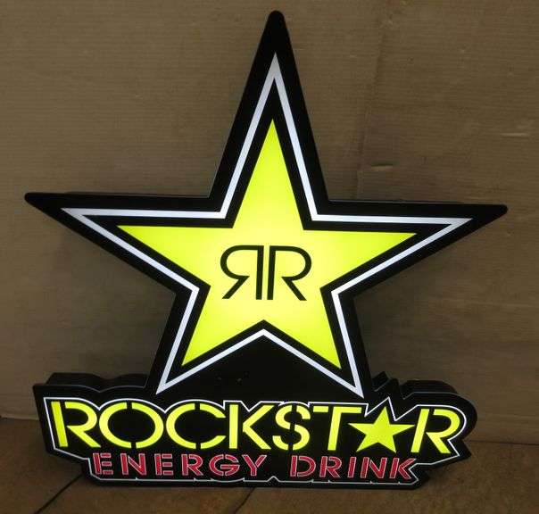 "RockStar Energy Drink," lighted sign, plug-in, 28 1/2"W x 30 1/2"H ...