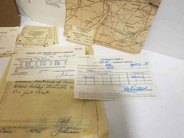 Older Norfolk & Western Railroad paperwork and collectibles - Albrecht ...