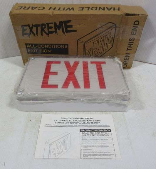 LED ”Exit" sign, all weather, heavy duty, 110V Lithonia Lighting ...