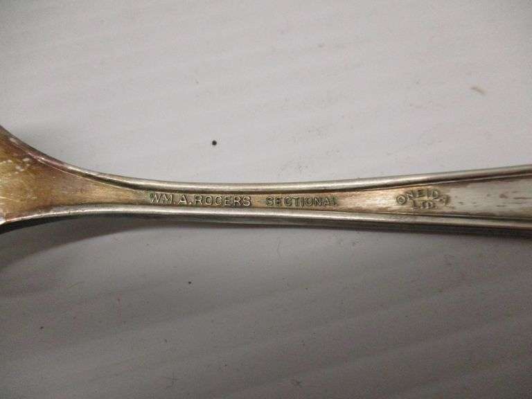 (47) Pieces of silver plated silverware with wood case: 39- Monarch ...