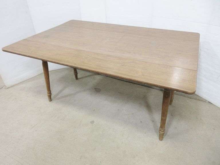 Wood Flip Up Side Dinner Table - Albrecht Auction Service