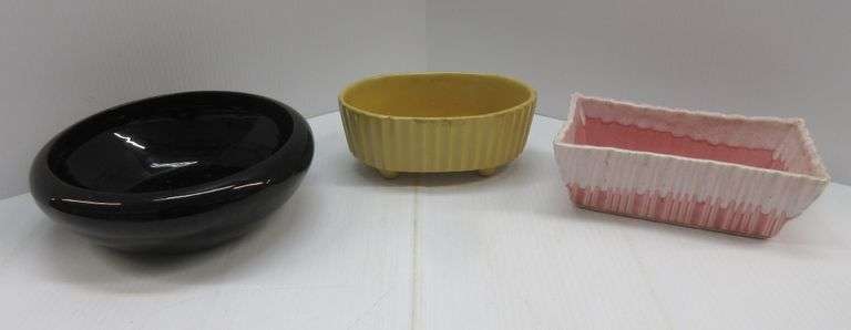 (3) Planters, Cookson Pottery Mid-Century Modern Pink Two-Toned Planter ...